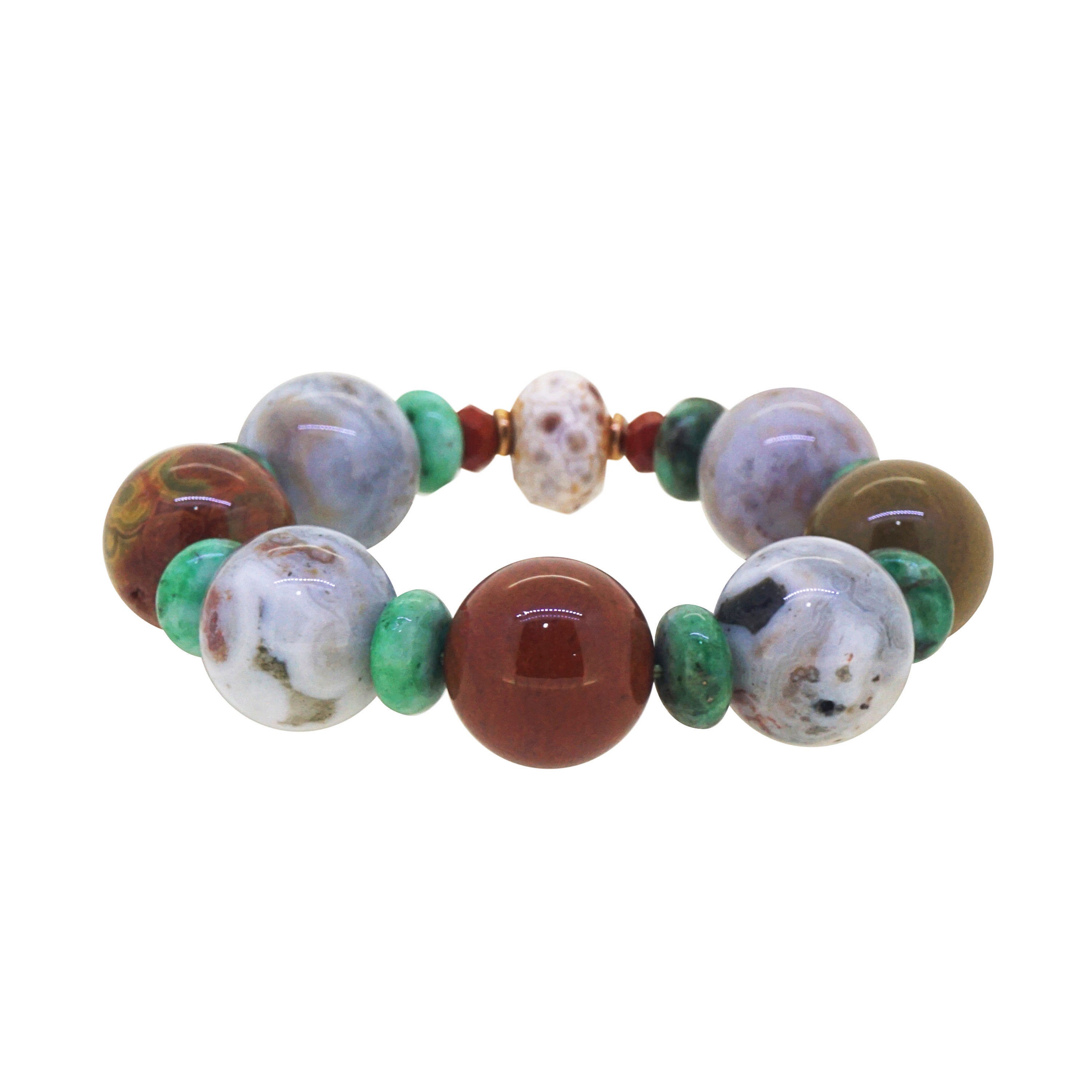 Ocean Jasper 20mm, Red Jasper and Green Pyrite | GAEA