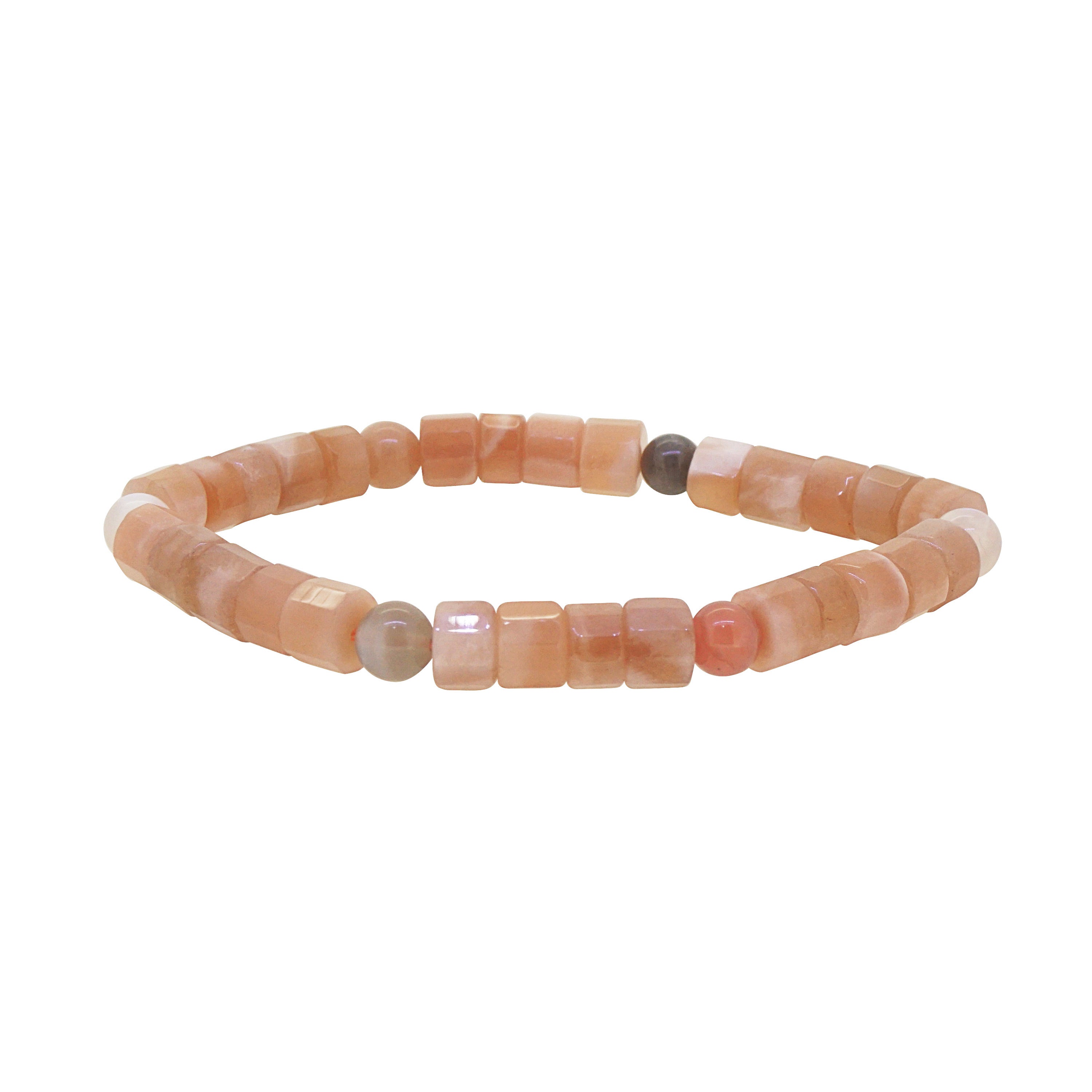 Peach Moonstone Discs 7mm | GAEA
