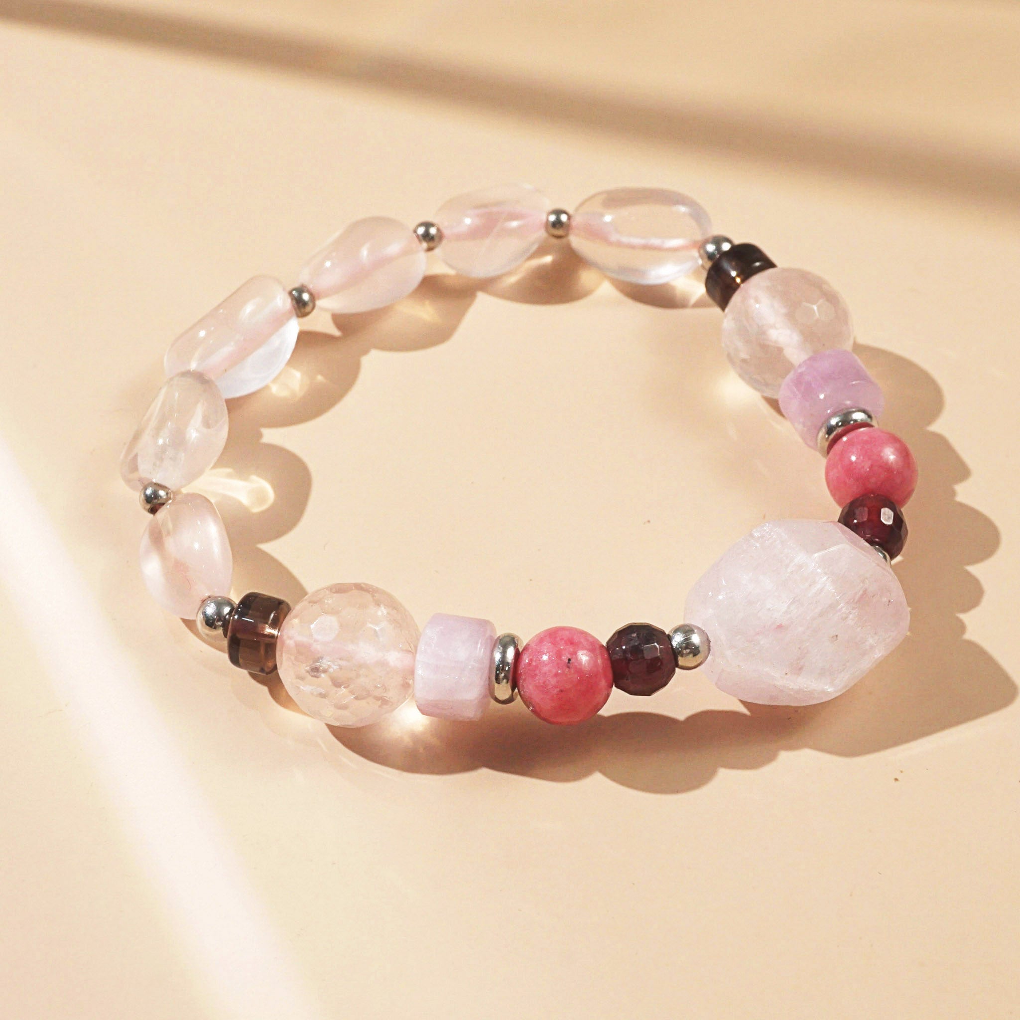 Kunzite, Garnet, Rhodonite, Smoky Quartz and Rose Quartz | GAEA
