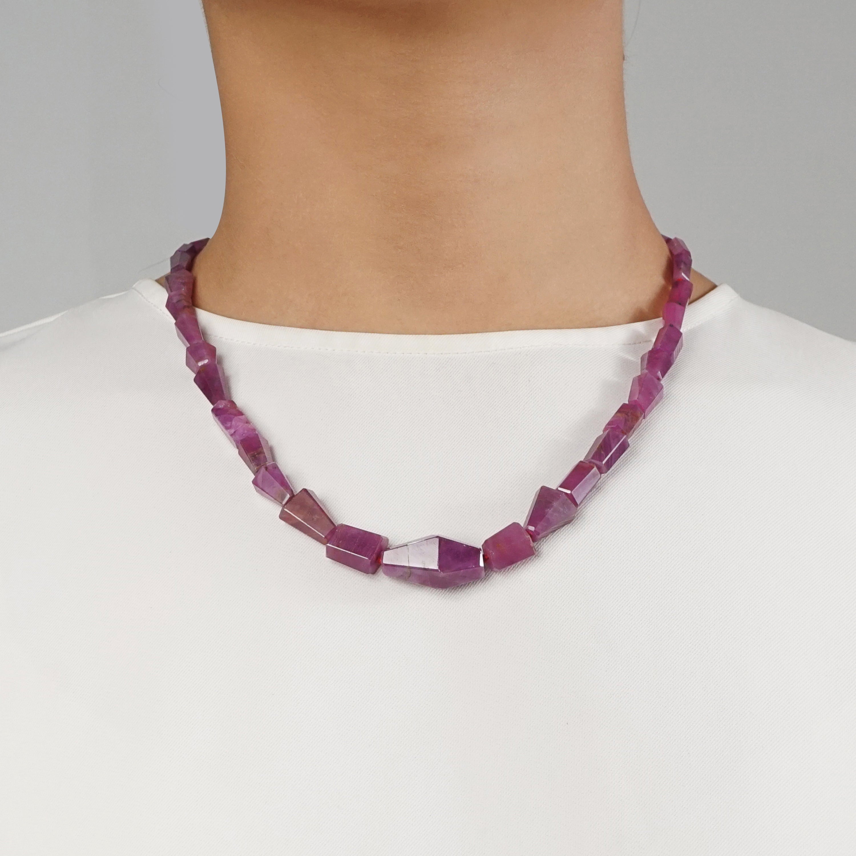 Natural Ruby Faceted Geometric Cut | GAEA