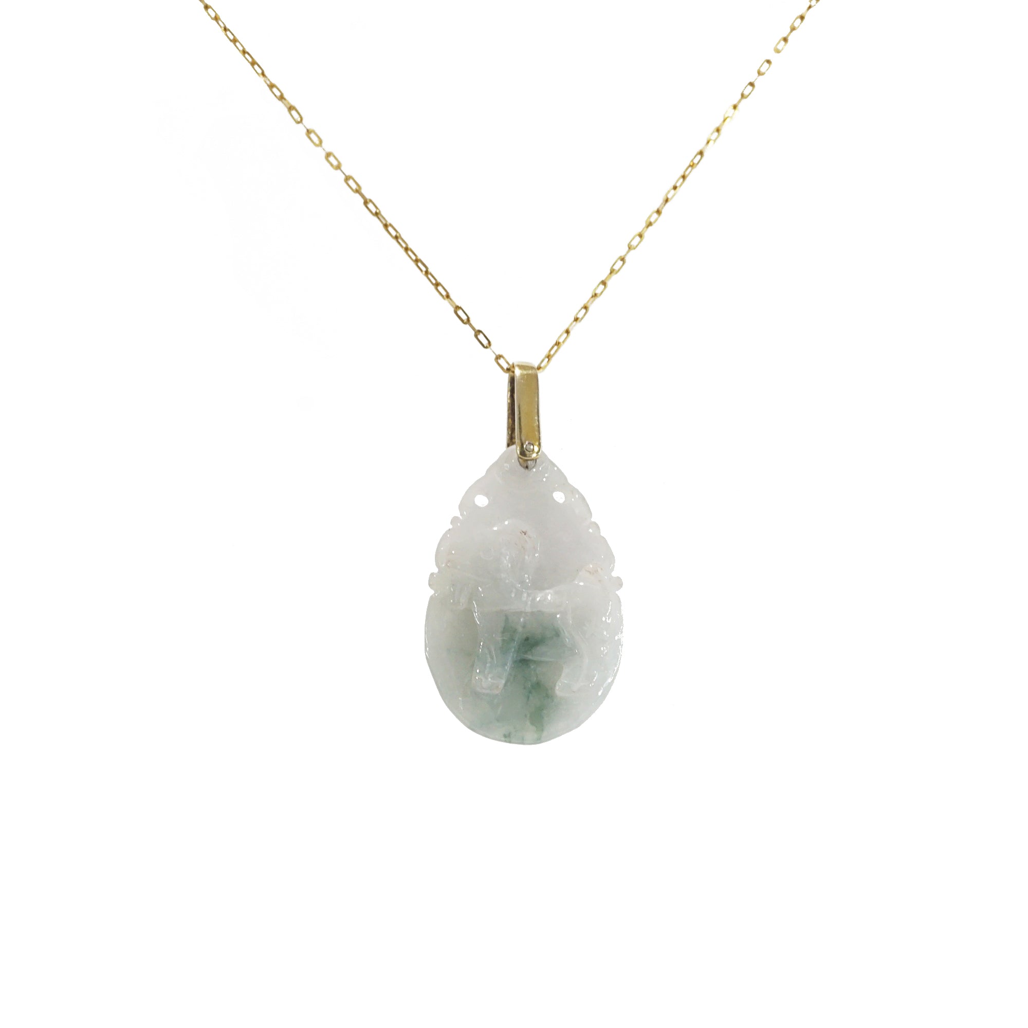 Carved Burma Jade Goat | GAEA