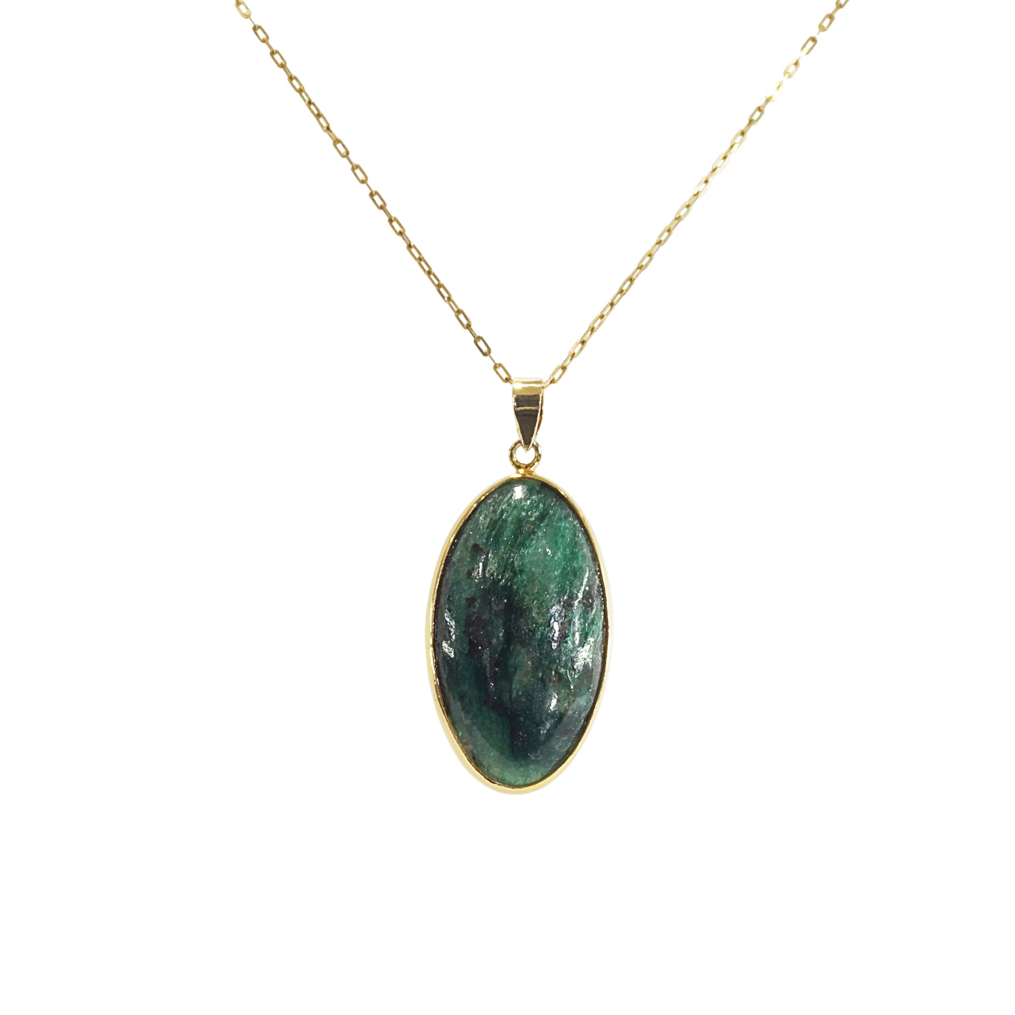 Chrome Diopside Oval in 925 Sterling Silver | GAEA