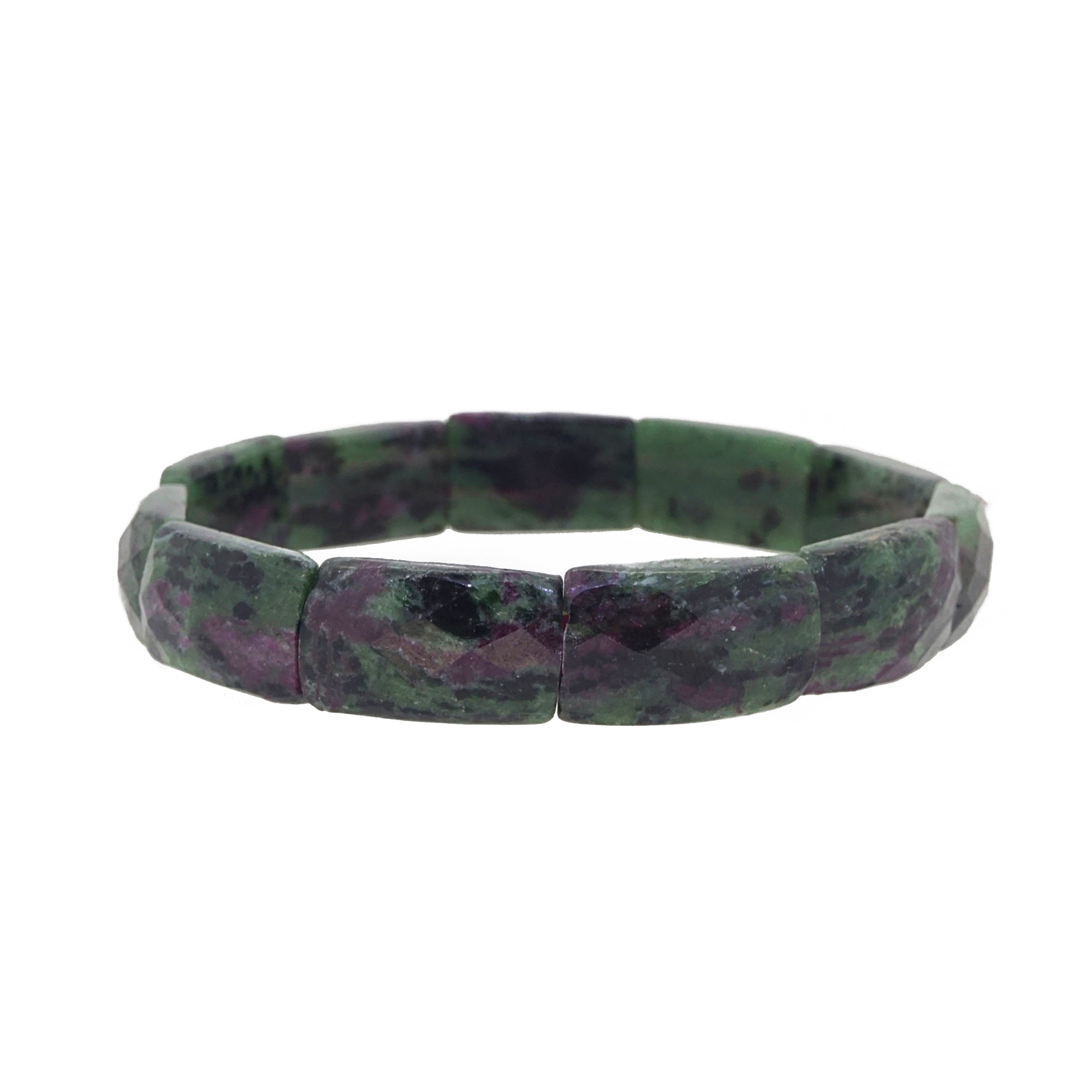 Ruby Zoisite Faceted Bangle | GAEA