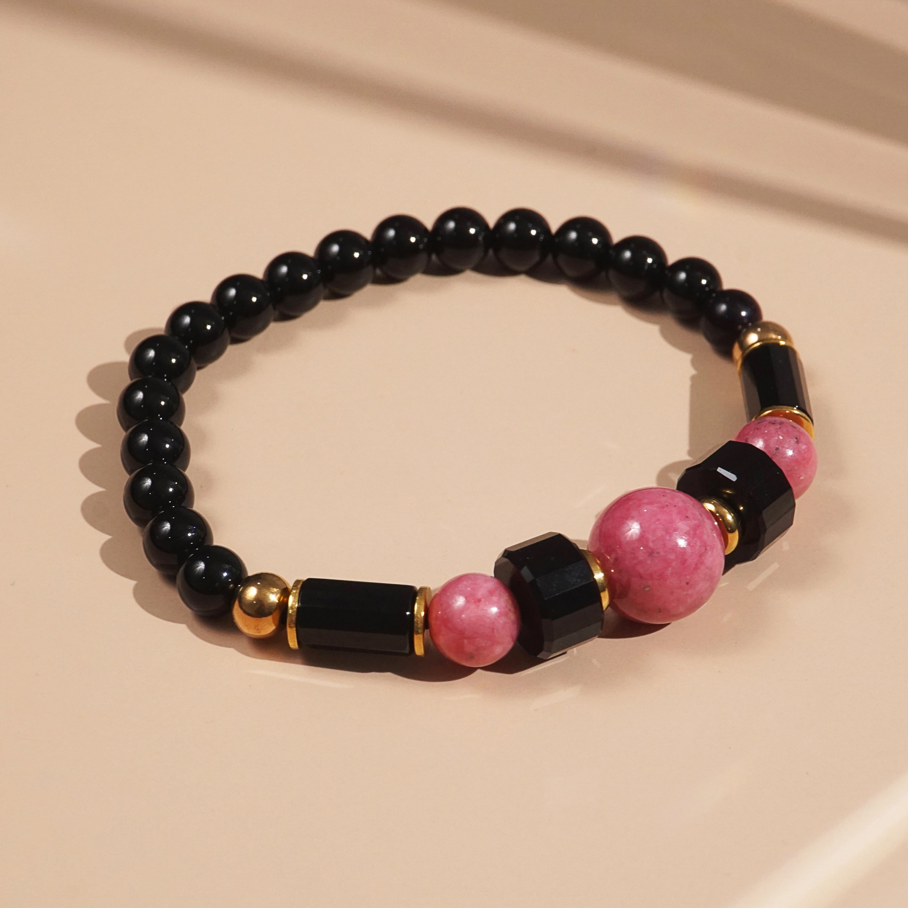 Rhodonite and Black Onyx